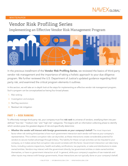 Implementing an Effective Vendor Risk Management Program | NAVEX